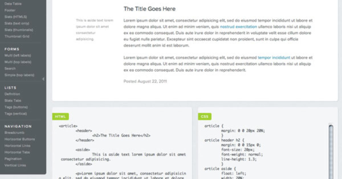 Pears - Common Patterns of Markup & Style | Blog | FortySeven Media